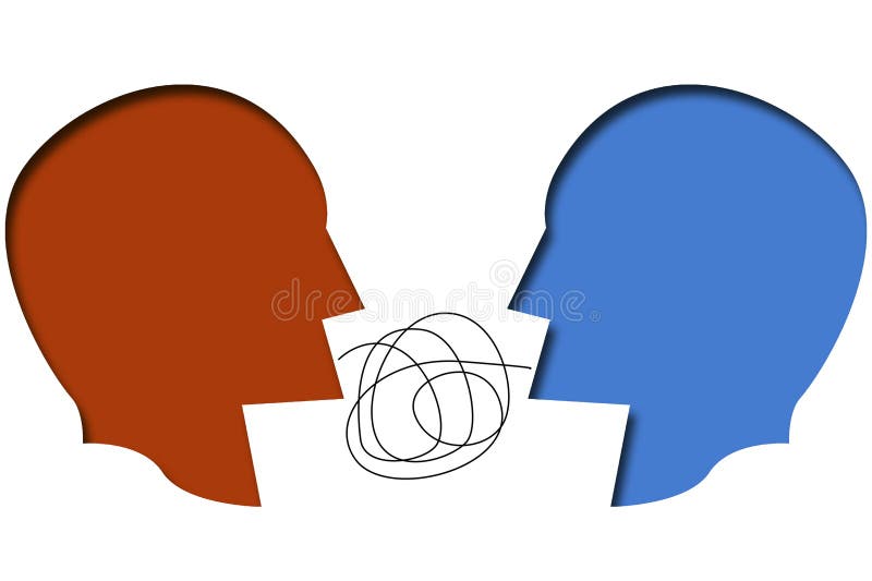 Human Communication Concept between People Stock Illustration ...