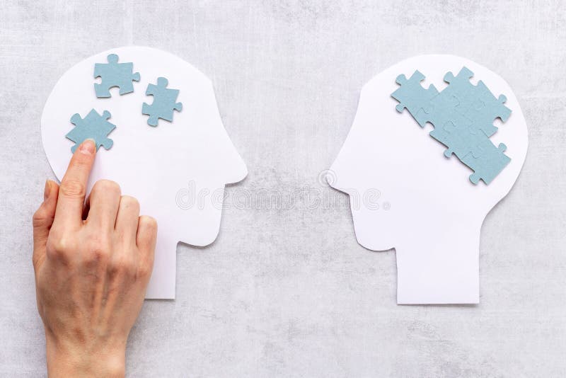 Human Communication Concept with Two Paper Human Heads Stock Image ...