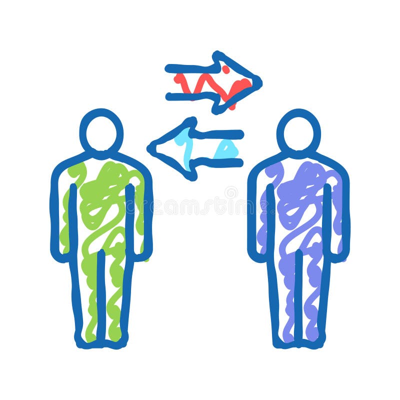 Human Communication Icon Doodle Illustration Stock Vector ...