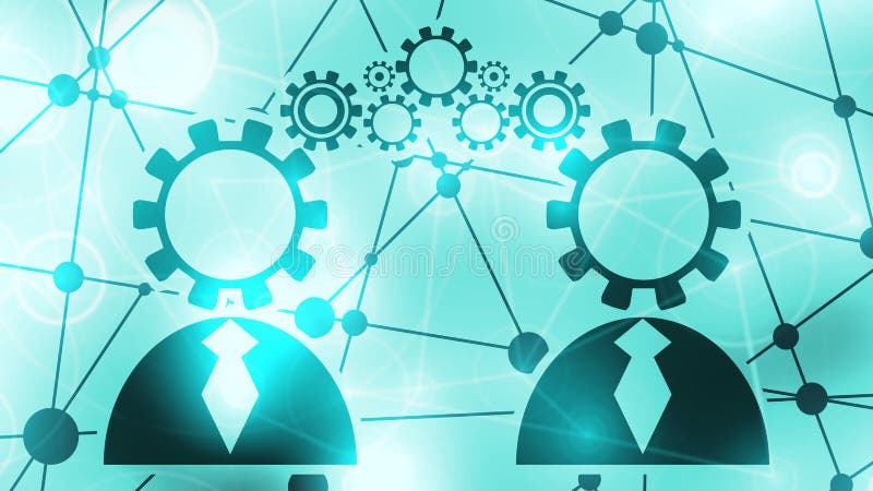 Human Model Connection. 3D Outline Silhouettes Stock Photo - Image of ...