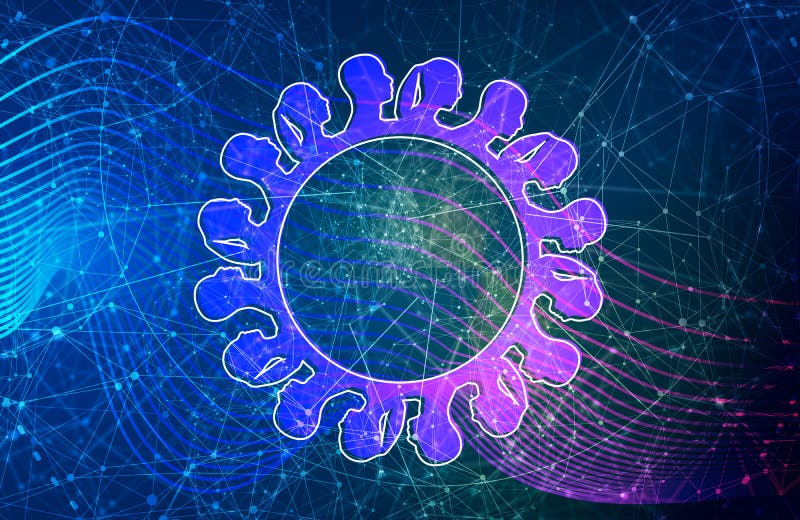 Social Networking People Conceptual Design. Thin Line Stock ...