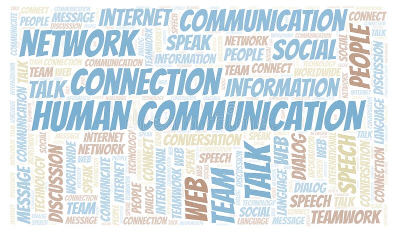 Human Communication Word Cloud Stock Illustration - Illustration of ...