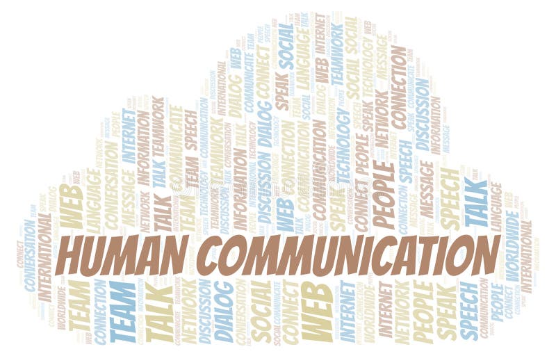 Human Communication Word Cloud Stock Illustration - Illustration of ...