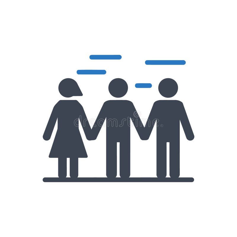 Human Community Connection Icon Stock Vector - Illustration of ...