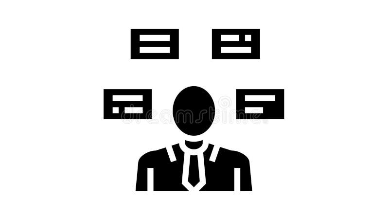 Tasks Vision Glyph Icon Animation Stock Video - Video of white, bulb ...