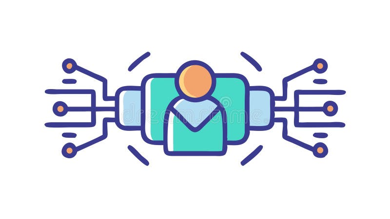 Human-computer Interface or Digital Identity Vector Icon. Vector Design ...