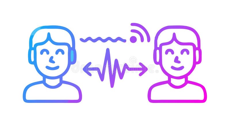 Human Connection Icon, Empathy and Communication Flow, Vector Design ...