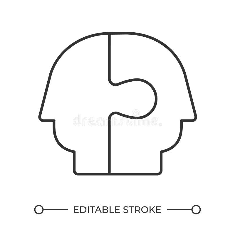 Human Connection Linear Icon Stock Illustration - Illustration of flat ...