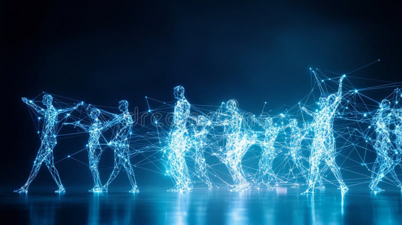 Human Connection a Network of Possibilities Stock Illustration ...