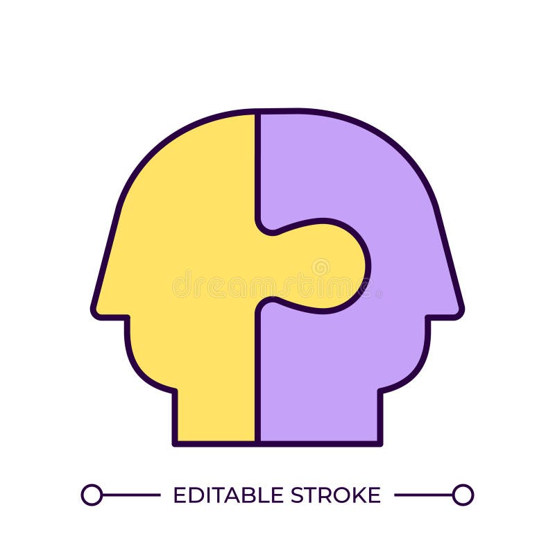 Human Connection RGB Color Icon Stock Vector - Illustration of lineart ...