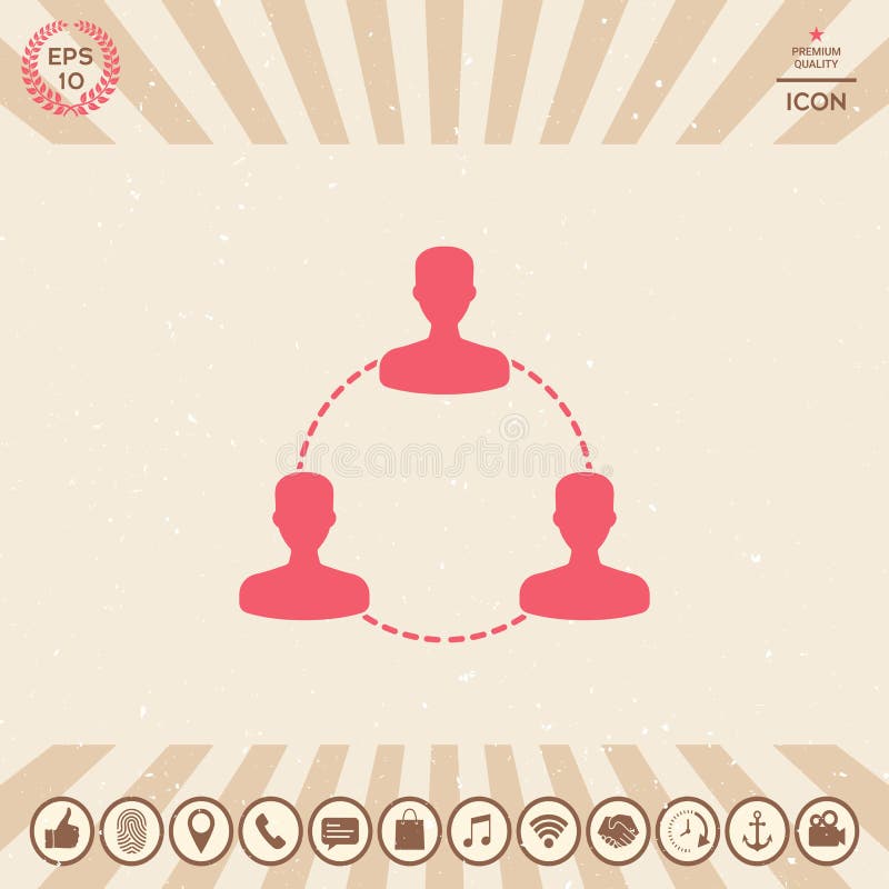 Human Connection Symbol, Icon Stock Vector - Illustration of management ...