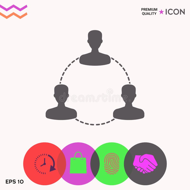 Human Connection Symbol, Icon Stock Vector - Illustration of button ...
