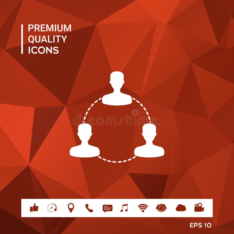 Human Connection Symbol, Icon Stock Vector - Illustration of employee ...