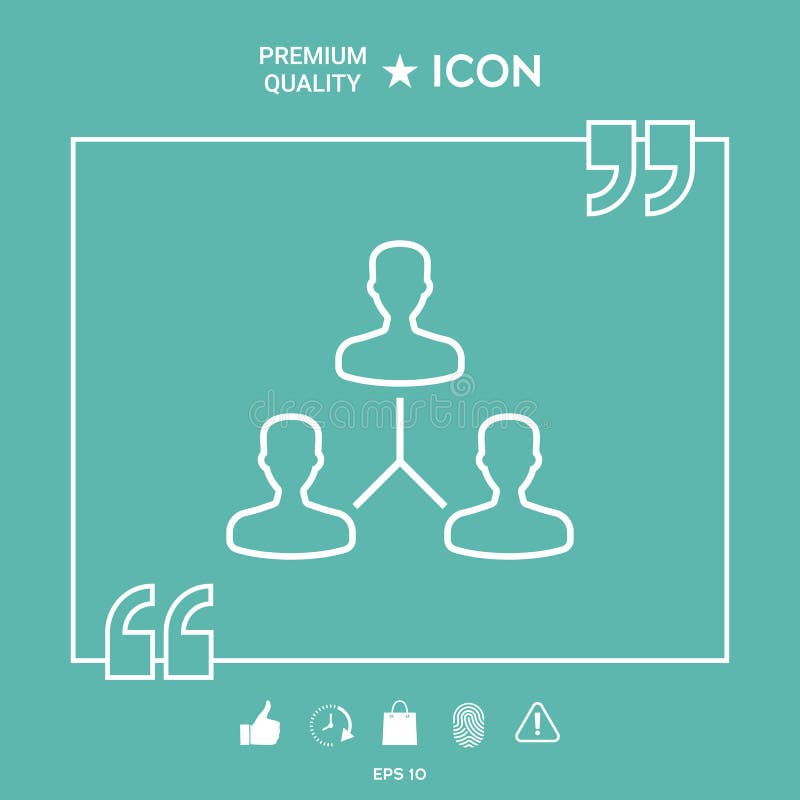 Human Connection Symbol. Line Icon Stock Vector - Illustration of ...