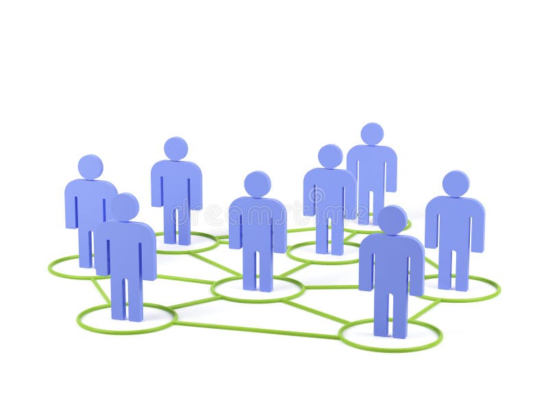 Human Connections. 3d Image. Stock Illustration - Illustration of ...