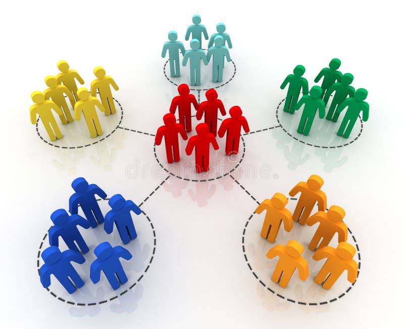 Human Connections Concept 3d Illustration Stock Illustration ...