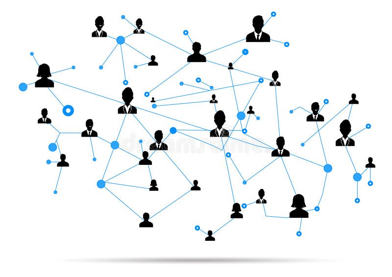 Human Connections Global on White Background . Stock Illustration ...