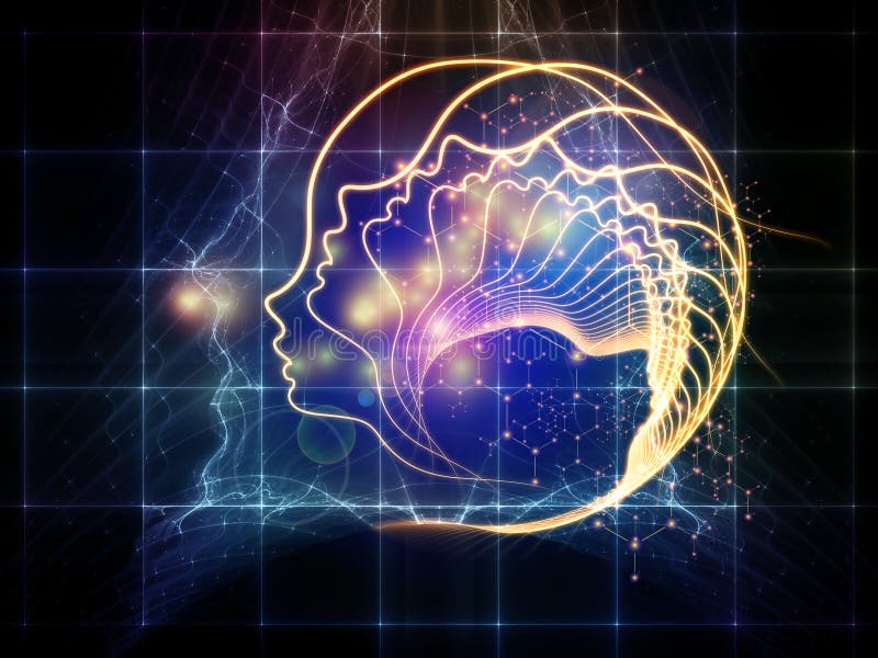 Consciousness Expanded stock illustration. Illustration of head - 185843049