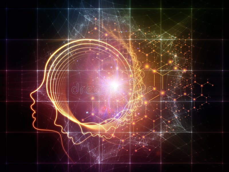 Human Consciousness Expanded Stock Illustration - Illustration of force ...