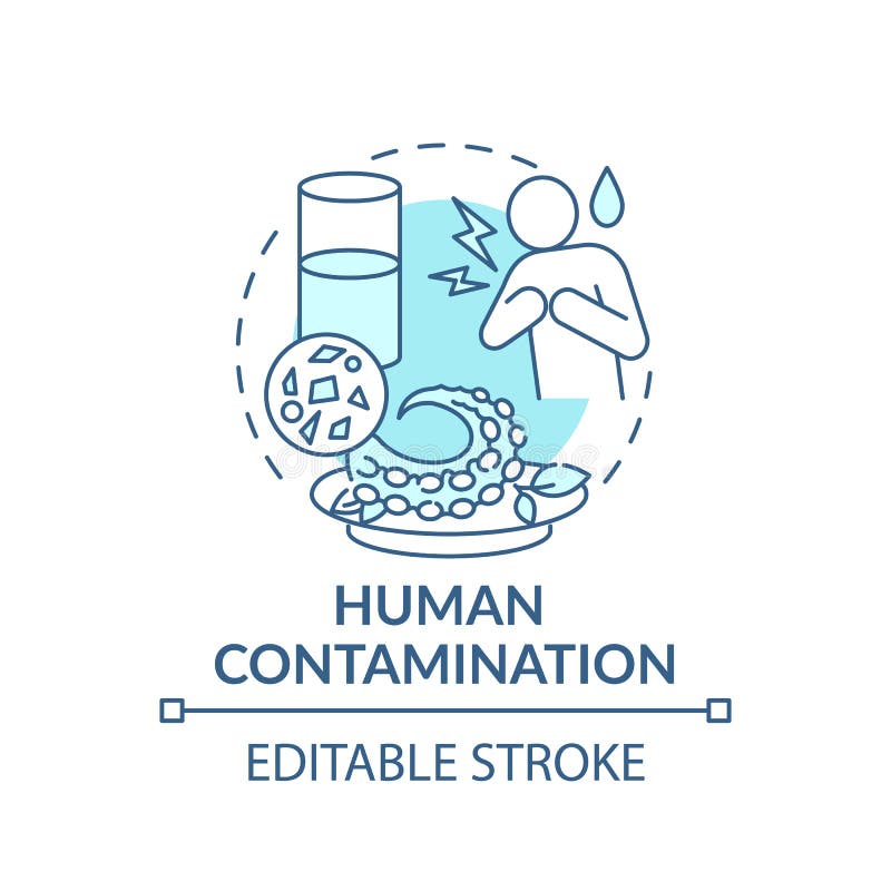 Human Contamination Concept Icon Stock Vector - Illustration of icon ...