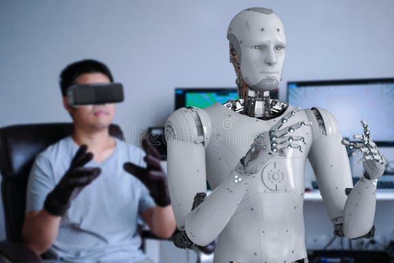 Human control robot stock image. Image of android, gadget - 103907395