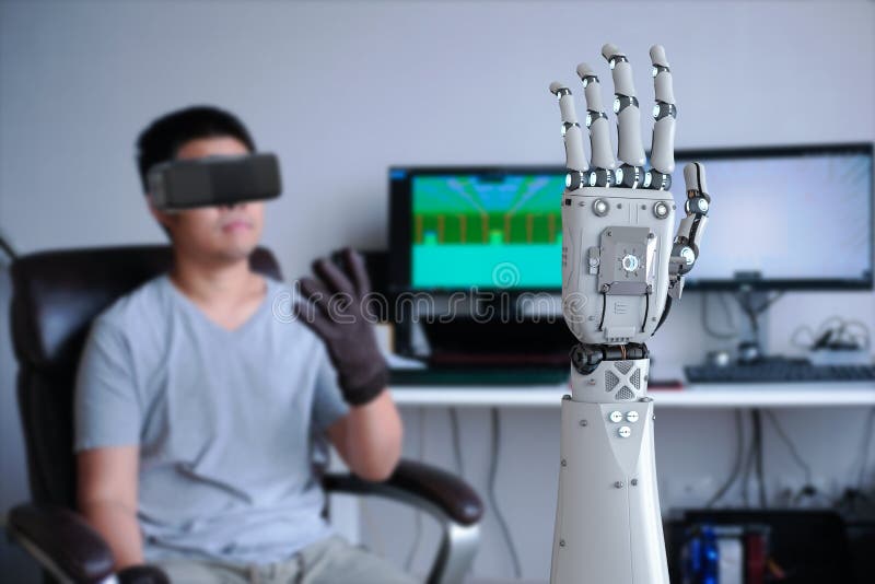 Human control robot stock image. Image of android, gadget - 103907395