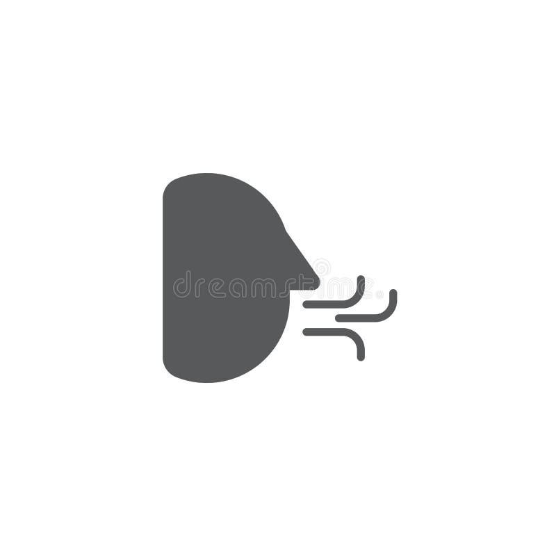 Human Cough Vector Icon Symbol Sick Isolated on White Background Stock ...