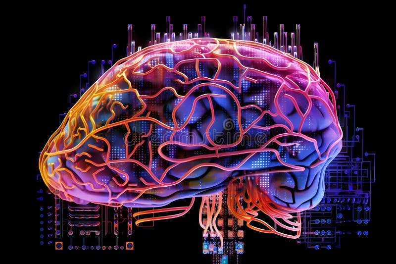 The Human CPU: Understanding the Brain S Power Ai Generated Art Stock ...