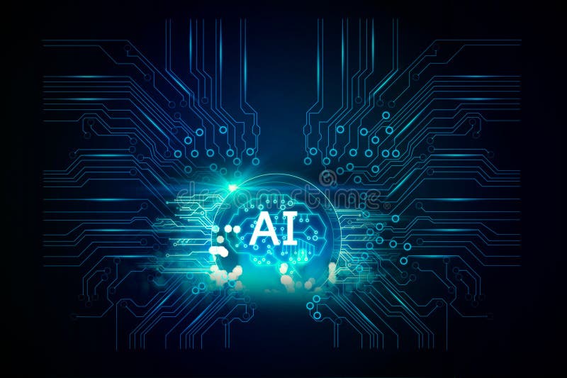 Human Create AI Brain Intelligent Ai Technology Digital Graphic Design ...