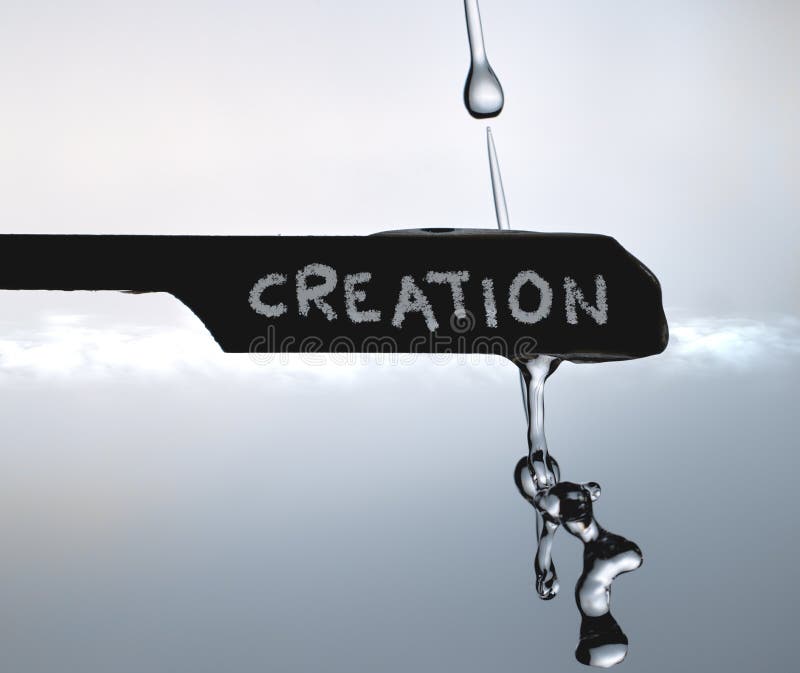 Human Creation with Drops of Water Stock Photo - Image of future ...