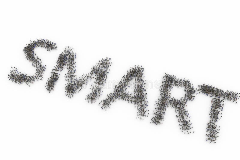Human Crowd Forming SMART stock illustration. Illustration of debate ...