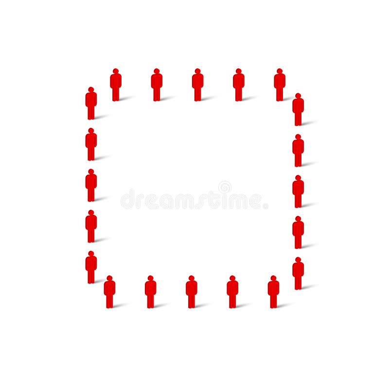 Large Group Of Stick People