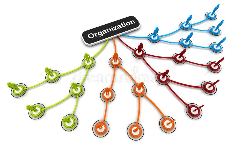 Human 3D Model Connection Link Organization Chart Stock Illustration ...