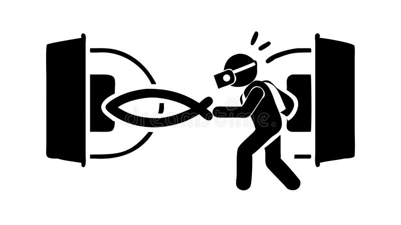 Human with Data Streams. Digital Overload, Vector Design Generative AI ...