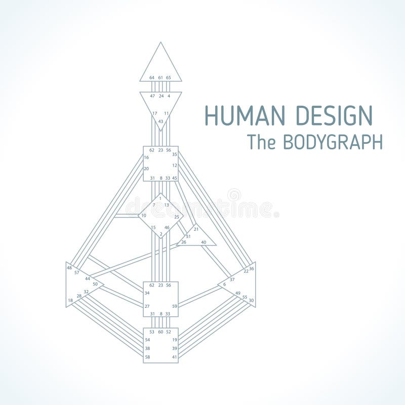 Human Design Bodygraph Chart Design. Vector Illustratio Stock Vector ...