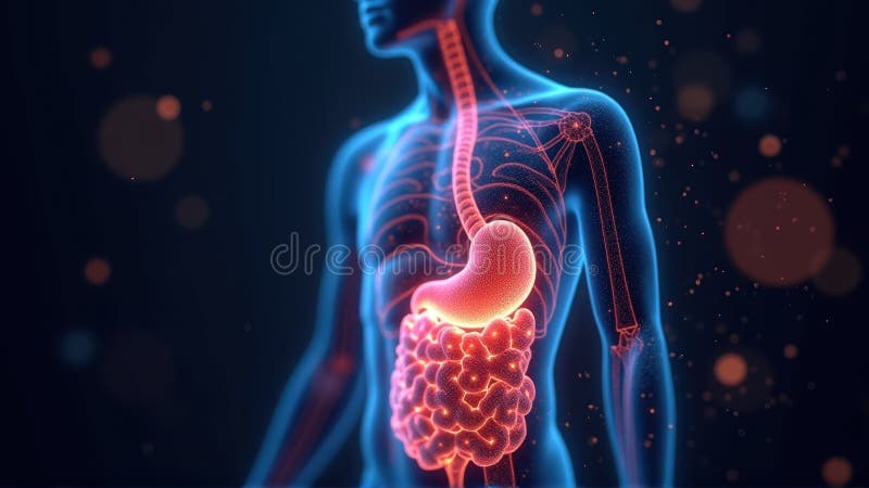 Human Digestive System Anatomy. Stock Illustration - Illustration of ...