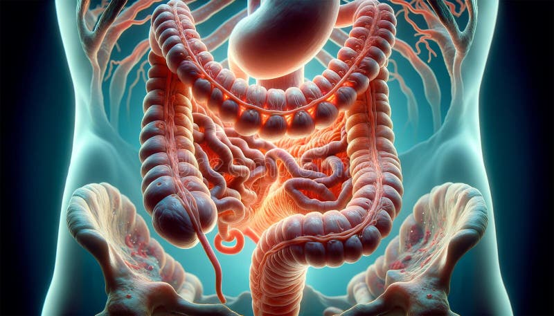 The Human Digestive System. Stock Image - Image of intestine, disorders ...