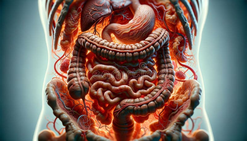 The Human Digestive System. Stock Image - Image of bubble, skinny ...