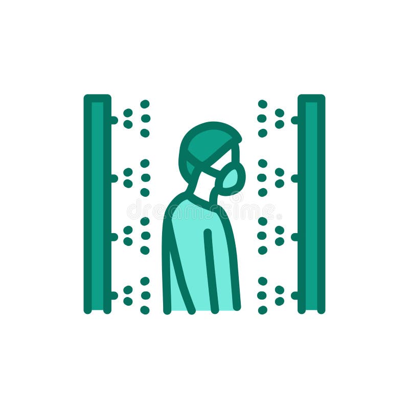 Human Disinfection Color Line Icon. Isolated Vector Element Stock ... Human Disinfection Color Line Icon. Isolated Vector Element Stock ...