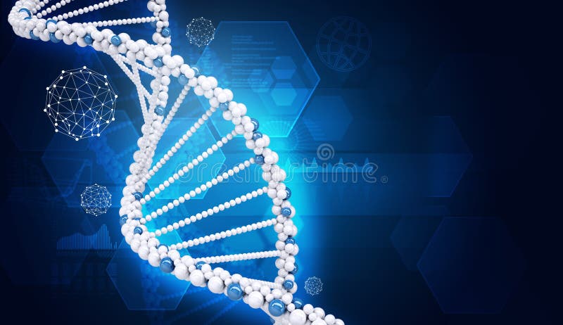 Human DNA. Background of Hexagons Stock Illustration - Illustration of ...