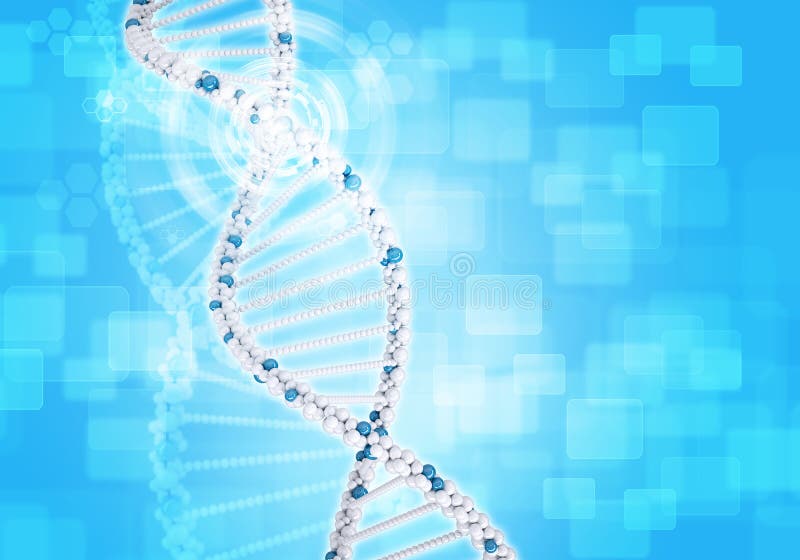 Human DNA. Background of White Ring with Hexagon Stock Illustration ...