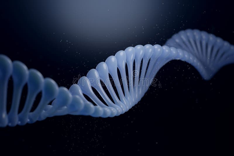 Telomere or Chromosome on Blue Background Stock Illustration ...