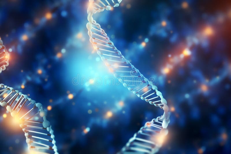 Human DNA Double Helix Structure Background Stock Illustration ...