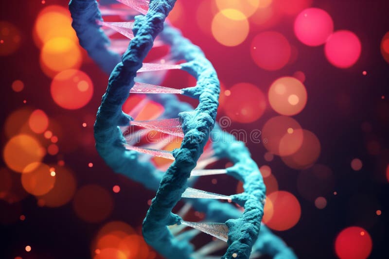 Human DNA Examined Under a Microscope. AI Stock Illustration ...