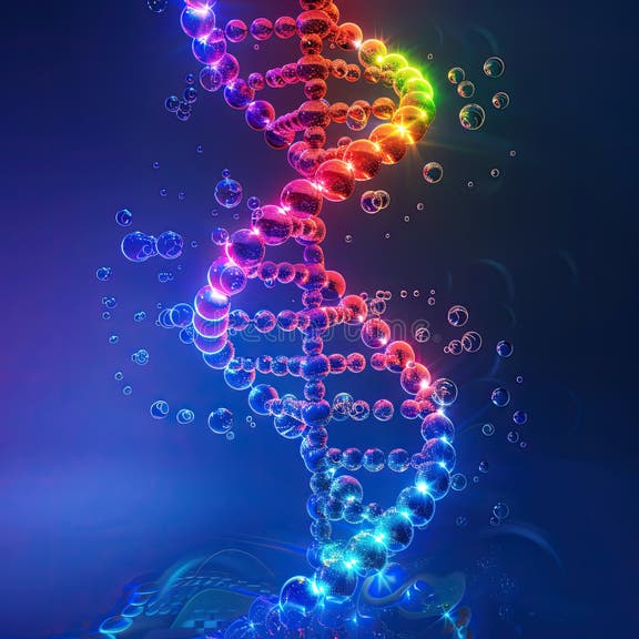 Human DNA, the Genetic Code. Medically Concept Illustration Stock ...