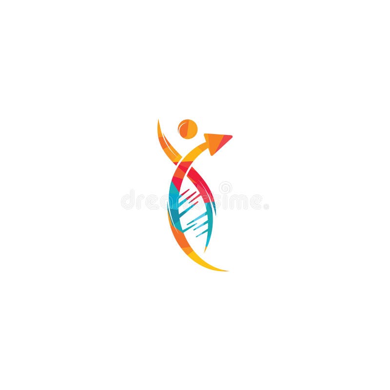Human DNA and Genetic Logo Design. Stock Vector - Illustration of ...