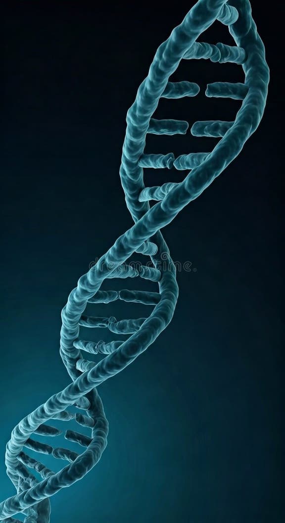 Human DNA Helix on Microscope Stock Illustration - Illustration of ...