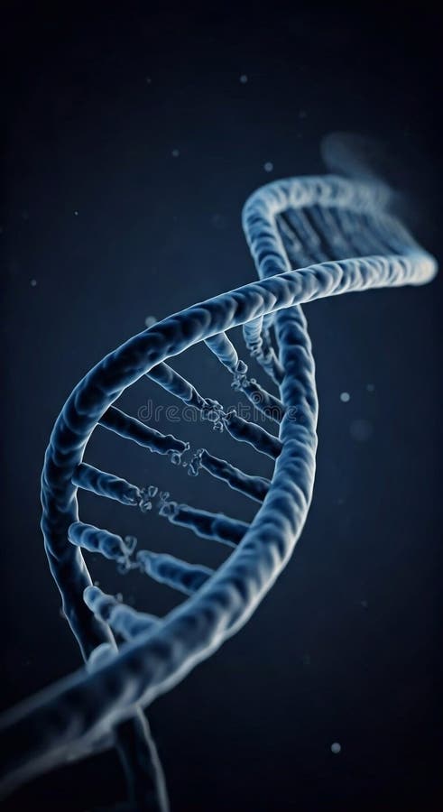 Human DNA Helix on Microscope Stock Illustration - Illustration of ...