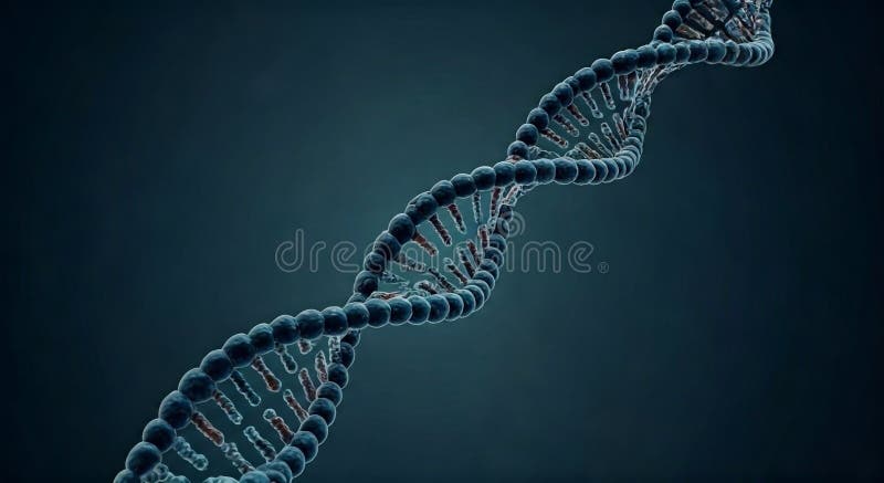 Human DNA Helix on Microscope Stock Illustration - Illustration of ...