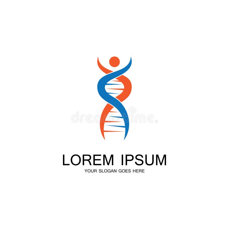 Human DNA Logo Icon Design-vector Stock Illustration - Illustration of ...